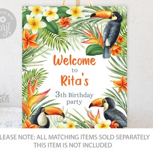 A-Z ALPHABET Tropical Banner. Printable Digital Party Decoration ...
