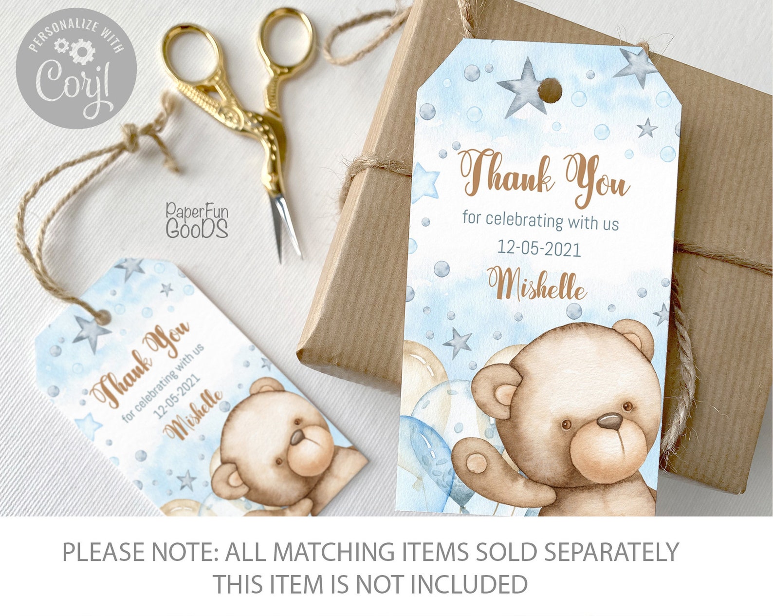 HAPPY BIRTHDAY Teddy Bear Banner. Printable Digital Party - Etsy