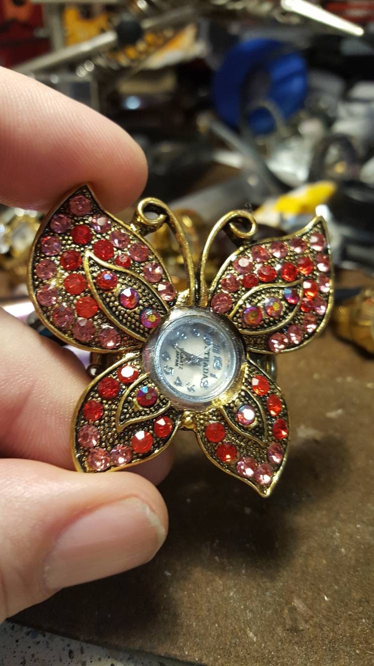 Ring Watch,vintage,strada,new Swiss Silver Oxide Battery - Etsy