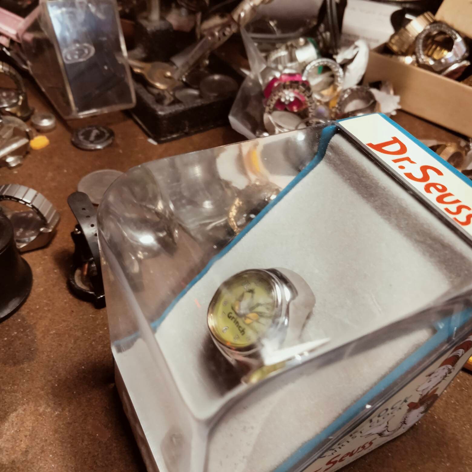 Ring Watch, Dr Seuss Grinch,vintage,1998, Nos, New Swiss Silver Oxide ...