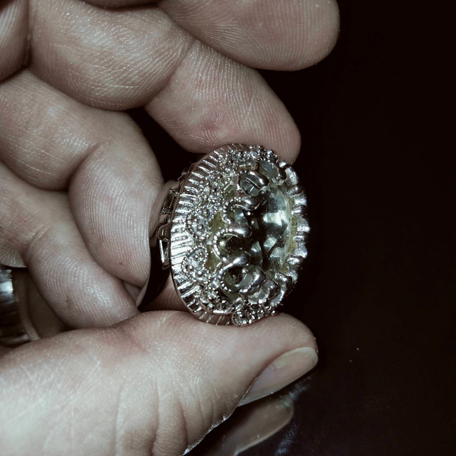 Ring Watch, Very Shiny, Locket, Flip Lid, New Swiss Silver Oxide ...