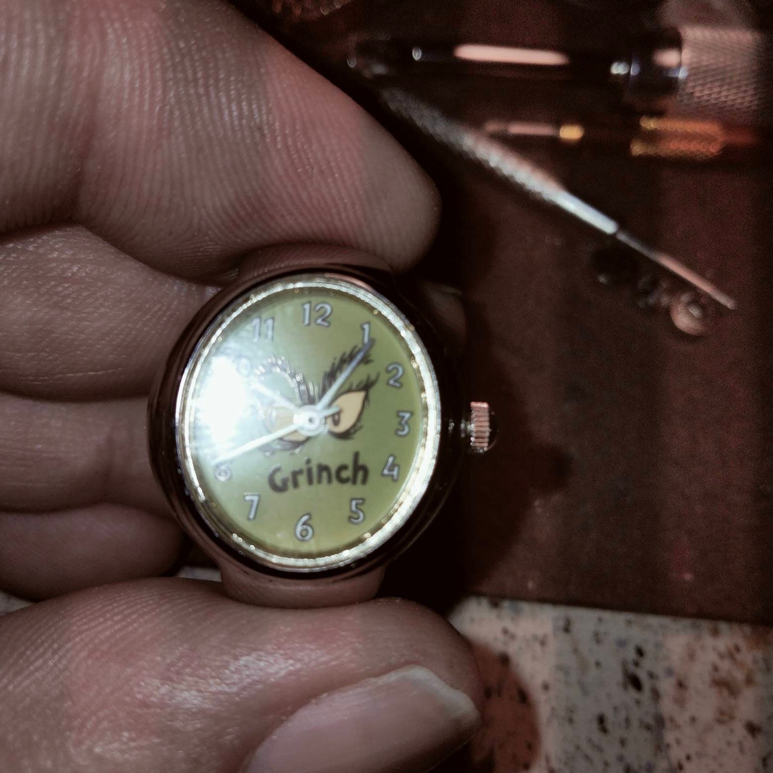 Ring Watch, Dr Seuss Grinch,vintage,1998, Nos, New Swiss Silver Oxide ...