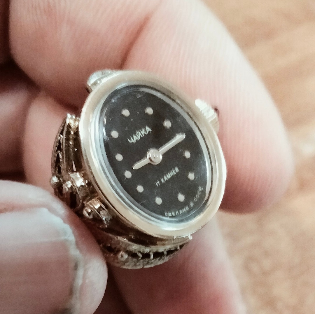 Ring Watch, Wind Up, Chaika, - Etsy