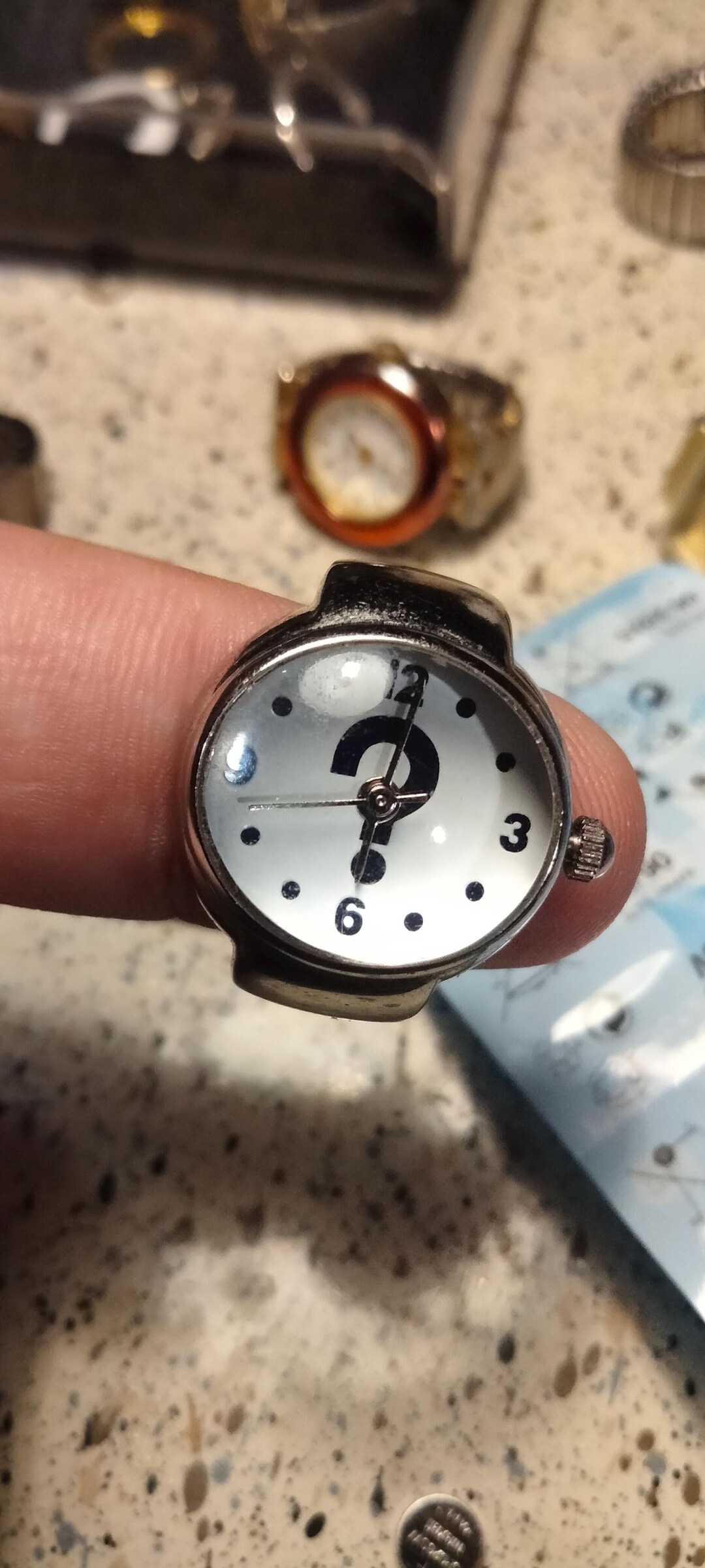 Ring Watch, Question Mark, New Swiss Silver Oxide Battery - Etsy