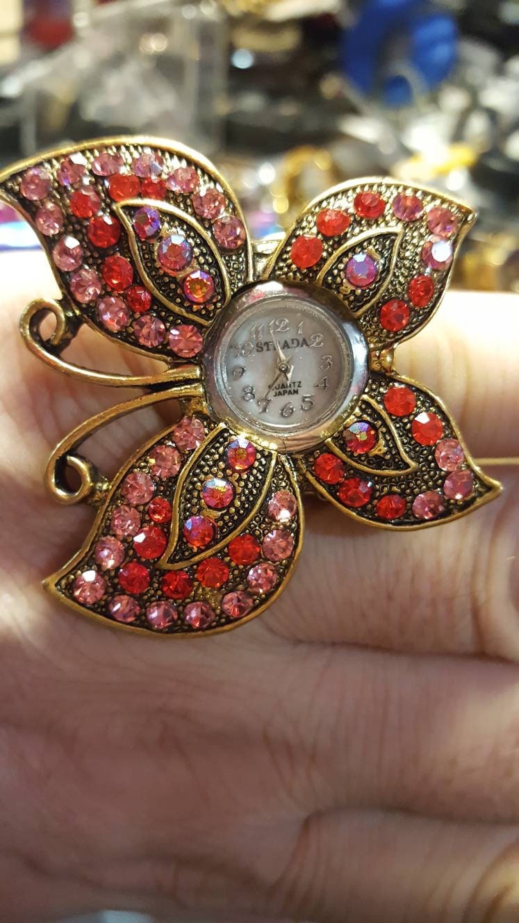 Ring Watch,vintage,strada,new Swiss Silver Oxide Battery - Etsy