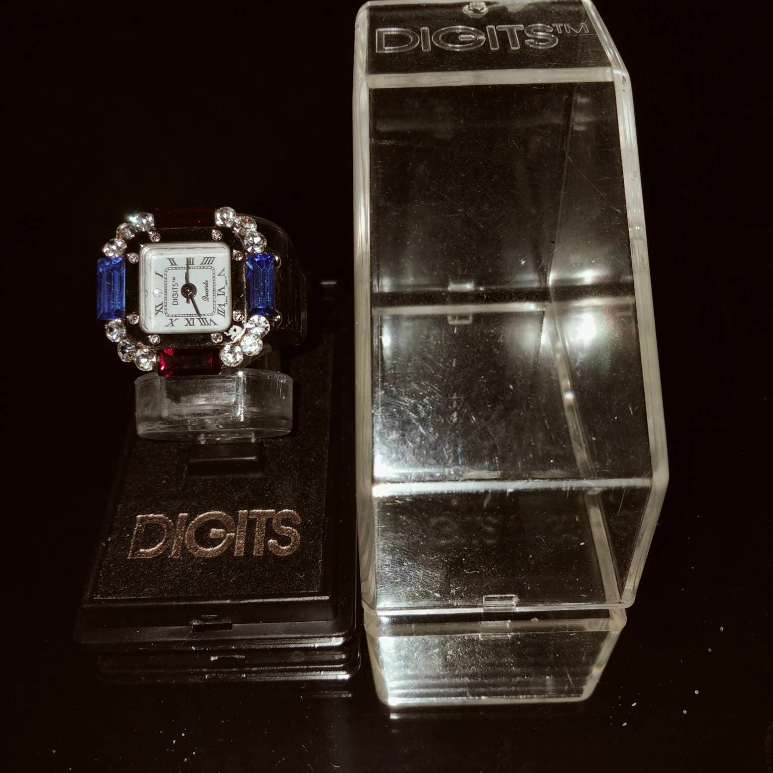 Ring Watch, Digits With Case, New Swiss Silver Oxide Battery - Etsy