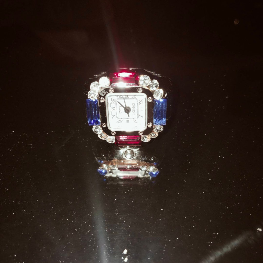 Ring Watch, Digits With Case, New Swiss Silver Oxide Battery - Etsy