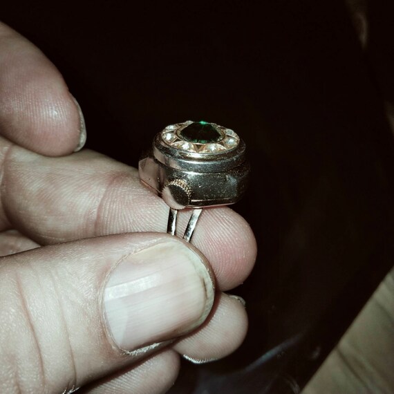 Ring Watch, Buler, Swiss Movement, flip lid - Gem