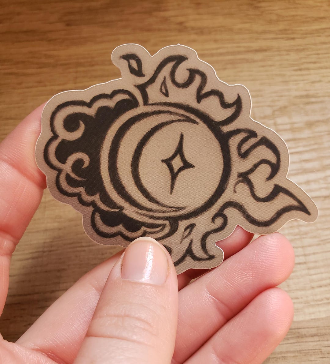 Sun Moon Starlit Sky Sticker - Etsy