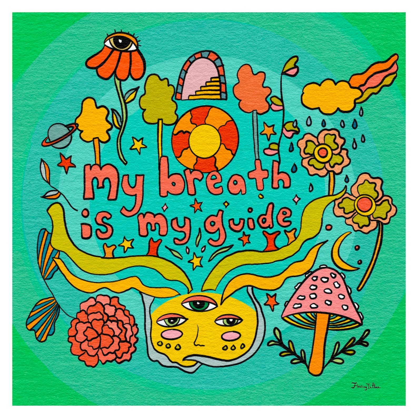 Mantra Art Printinspirational Wall Art Colorful Wall Art | Etsy