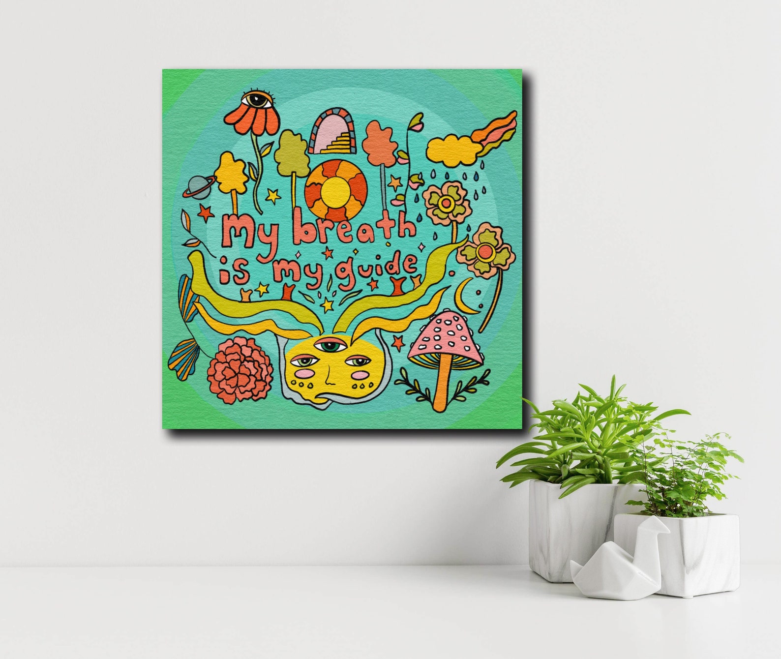 Mantra Art Printinspirational Wall Art Colorful Wall Art - Etsy