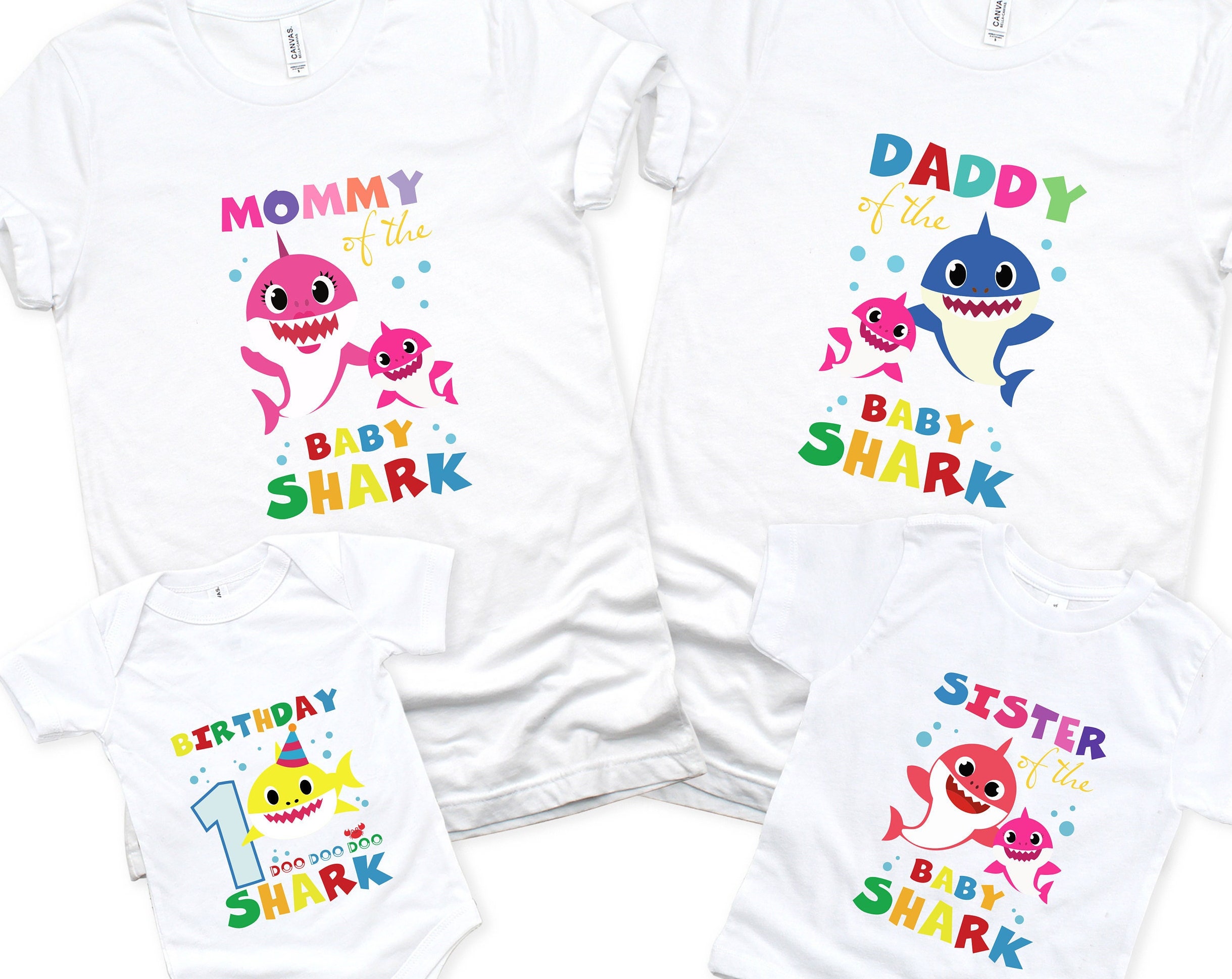 Custom Family Baby Shark Birthday Shirts, Baby Shark Matching Shirts