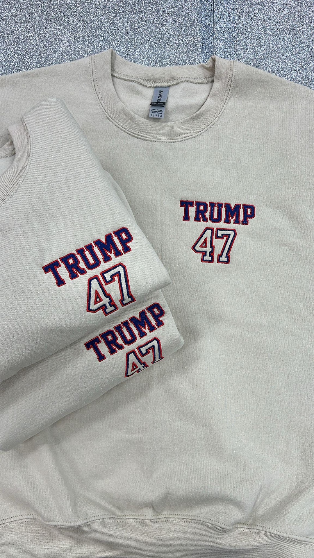 Embroidered Donald Trmp 47 Sweatshirt, Trump 47 Hoodie,american Colors ...