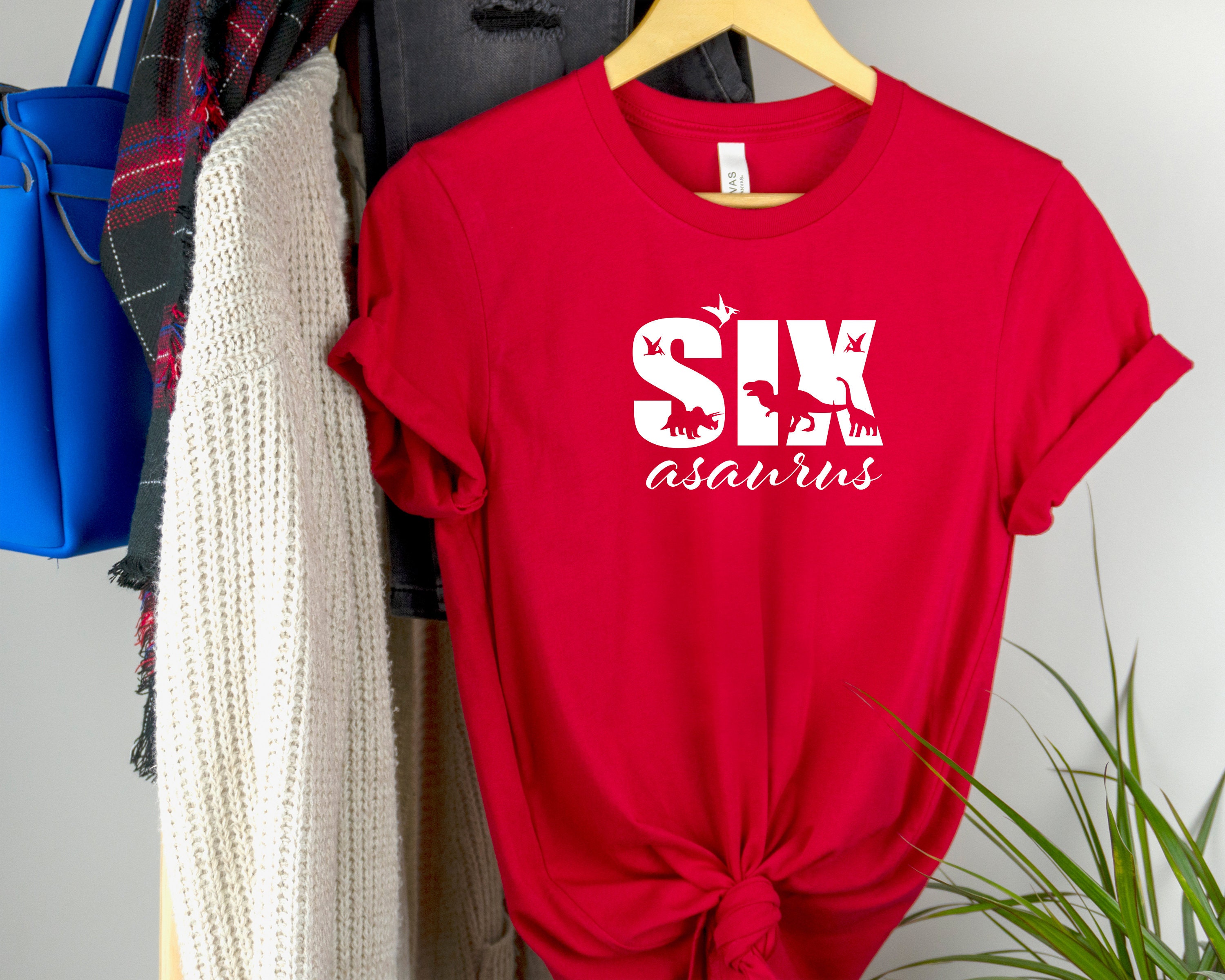 SIX Asaurus, 6th Birthday Boy, 6th Birthday Shirt Boy, Dinosaur ...