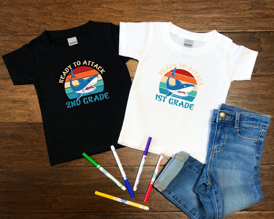 Shark Attack Back to School Shirt, Pre -k Back to School Shirt, Ready ...