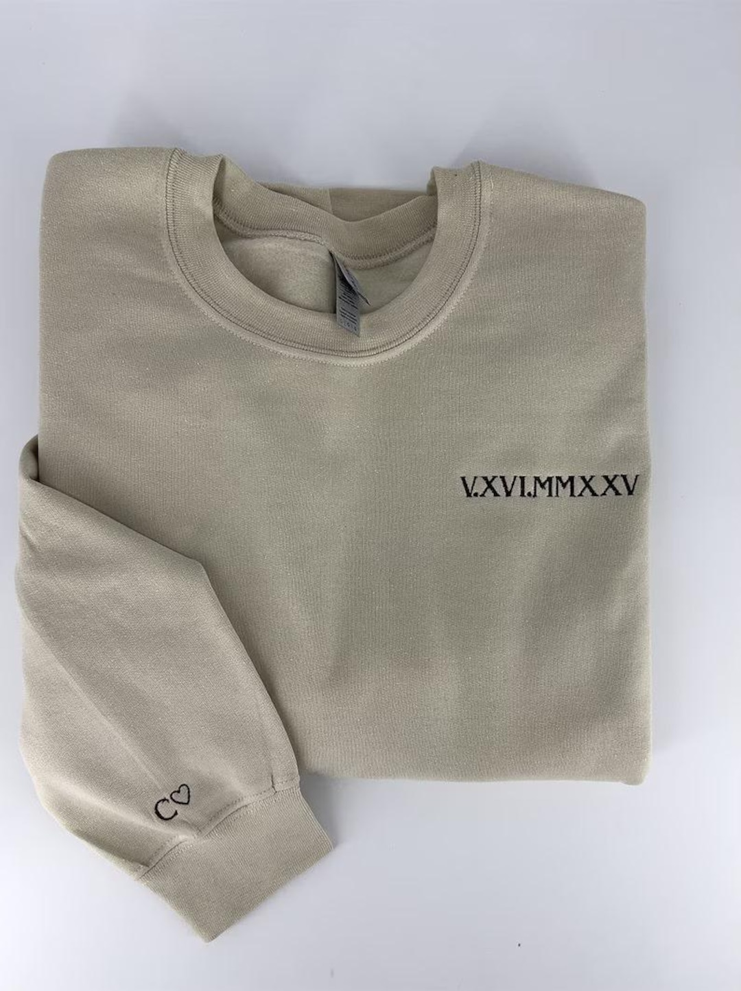 Embroidered Custom Roman Numeral Sweatshirt,couples Gift Sweat ...