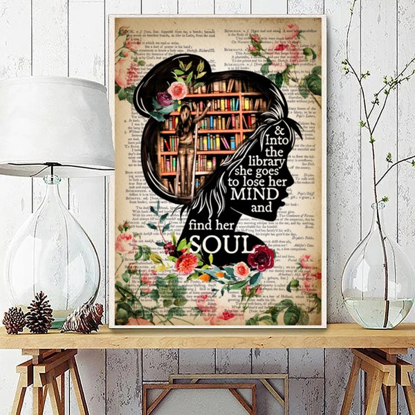Into the Library She Goes to Lose Her Mind and Find Her Soul - Etsy