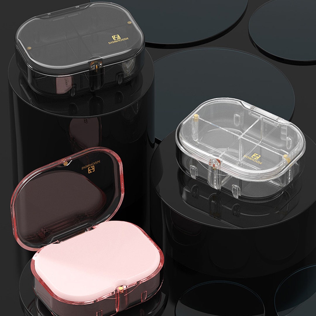 4 Grids Pill Box Transparency Pill Case Separated Pill Box - Etsy