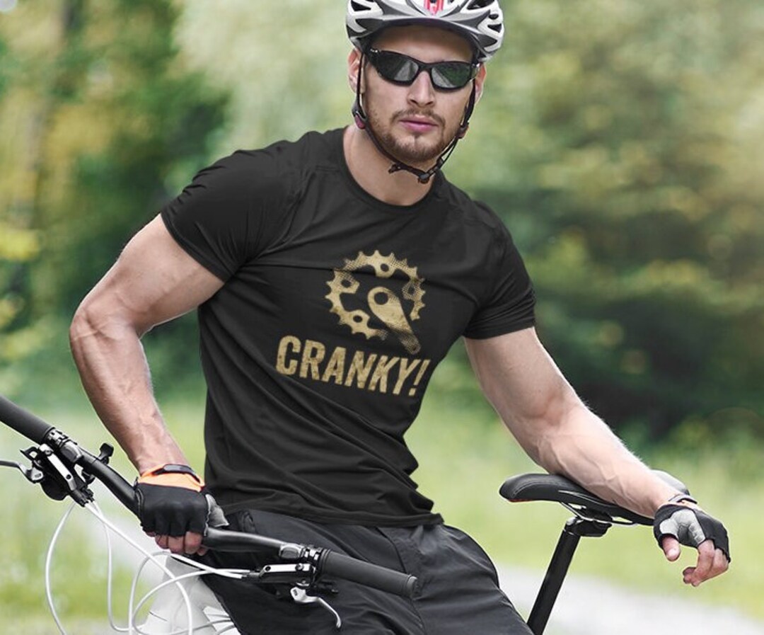 Grumpy Cranky Dad Biking Tshirt Joke Mountain Bike T Shirt Cyclist Gift ...