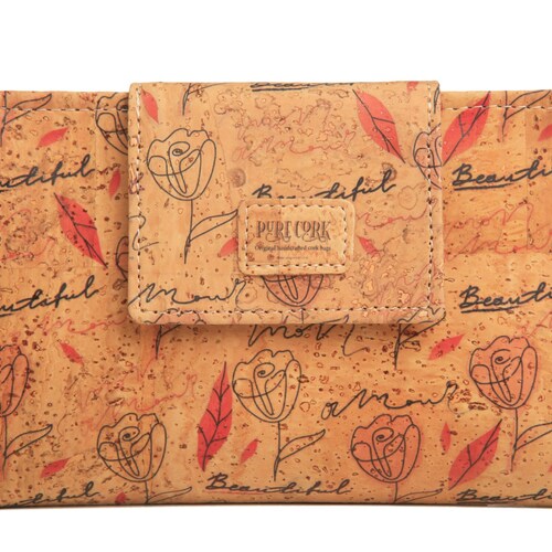 Cork Wallet Beautiful Coin Vegan Wallet Woman Card Wallet | Etsy