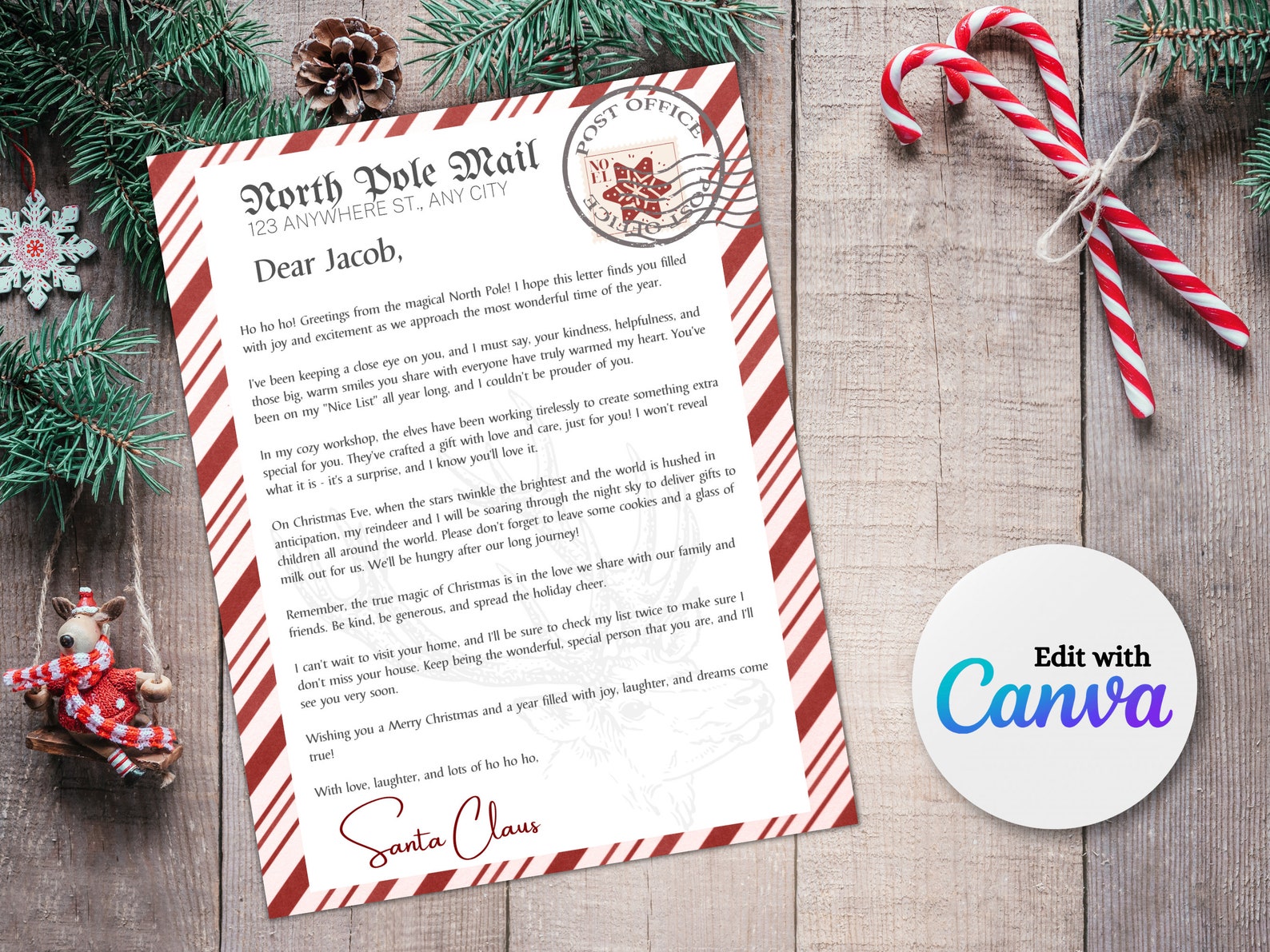 Letter From Santa | Editable Template | Instant Download | Personalised ...