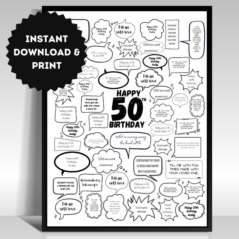50th Birthday Bubble - Etsy