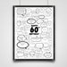 60th Birthday Guest Signing Poster Personalized Digital Print Template ...
