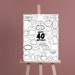 40th Birthday Guest Signing Poster Personalized Digital Print Template ...