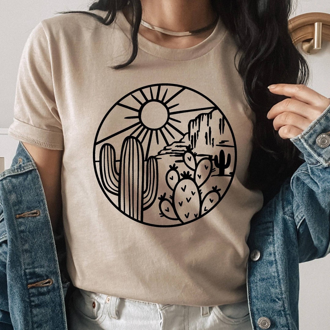 Cactus Desert Scene Shirt: Arizona Adventure Tee - Etsy