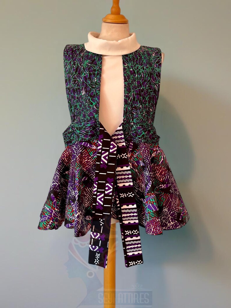 Woo - African Themed Ankara Kitenge Reversible Peplum Jacket for Women ...