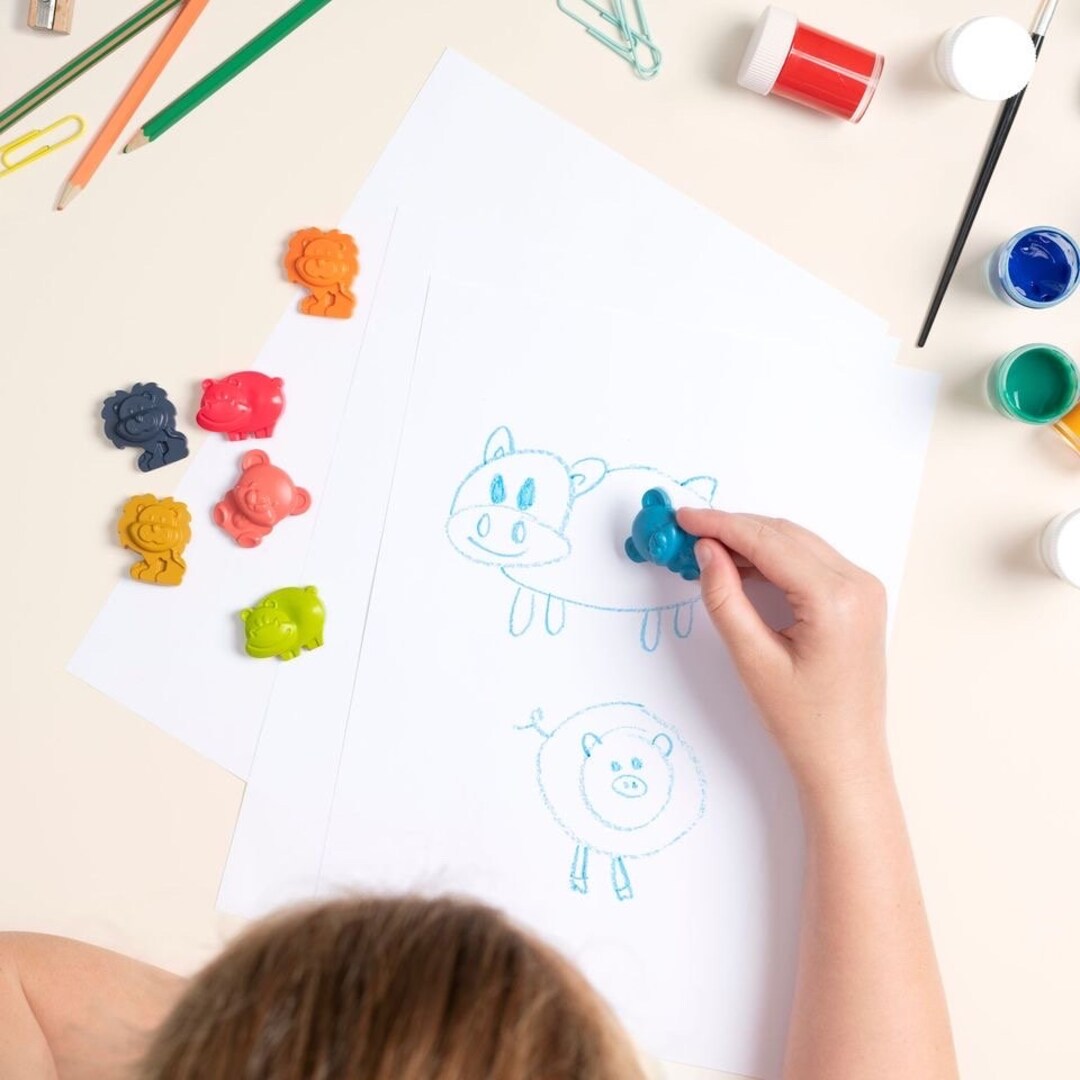Handmade Animal Crayons Colouring Gifts for Kids Party Favour Hippo ...