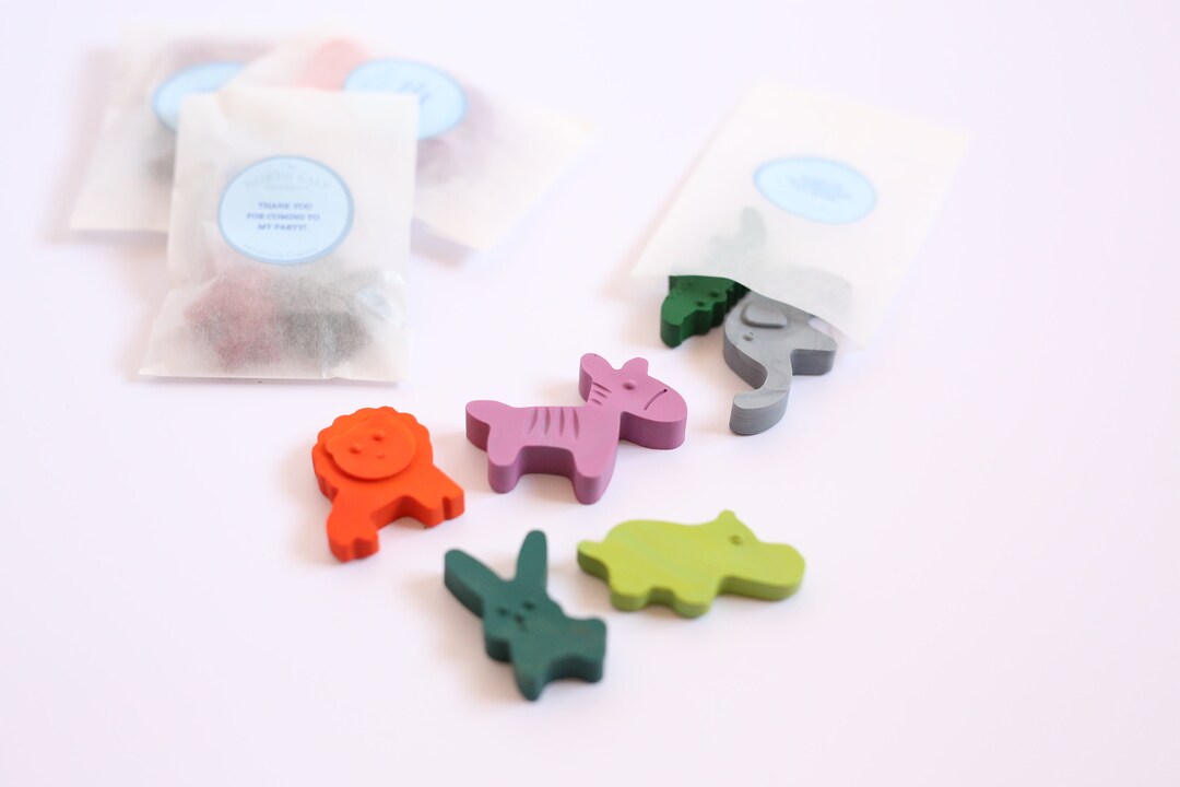 Handmade Zoo Animal Crayons Colouring Gifts for Kids Party Favour Zoo ...