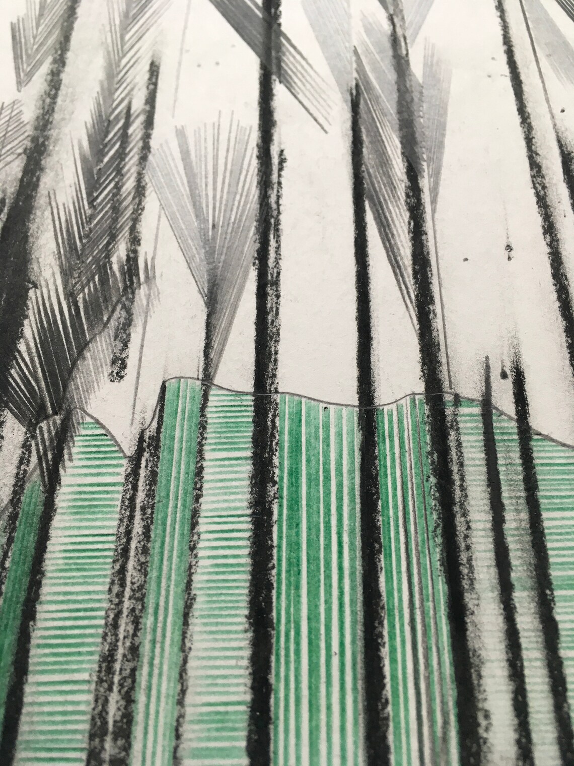 Dark Forest - Original Sci-fi Nature Art Woodland Mixed Media Wall Art ...
