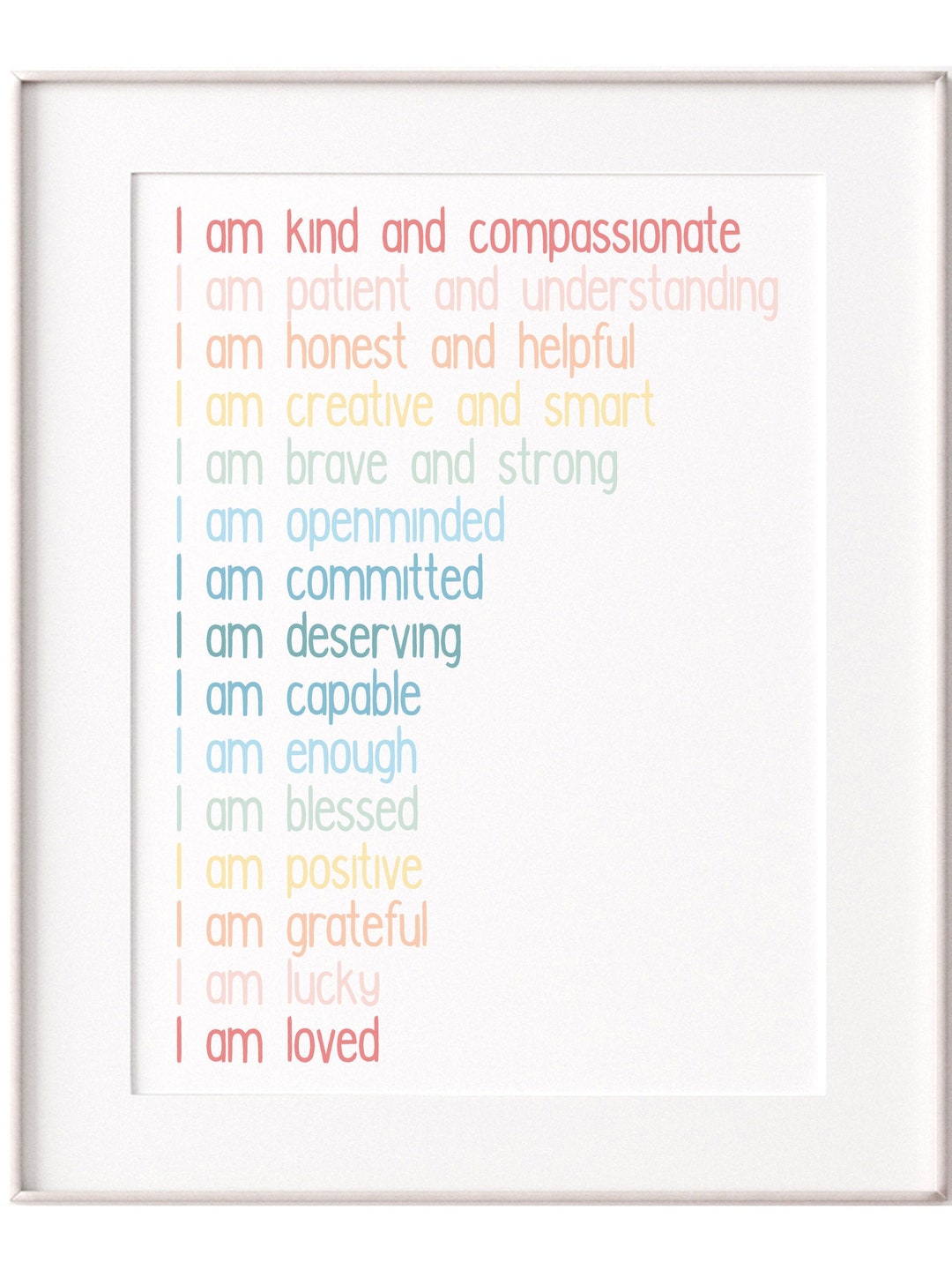 I Am Kind Print, I Am Kind, Affirmations for Kids, Daily Affirmations ...