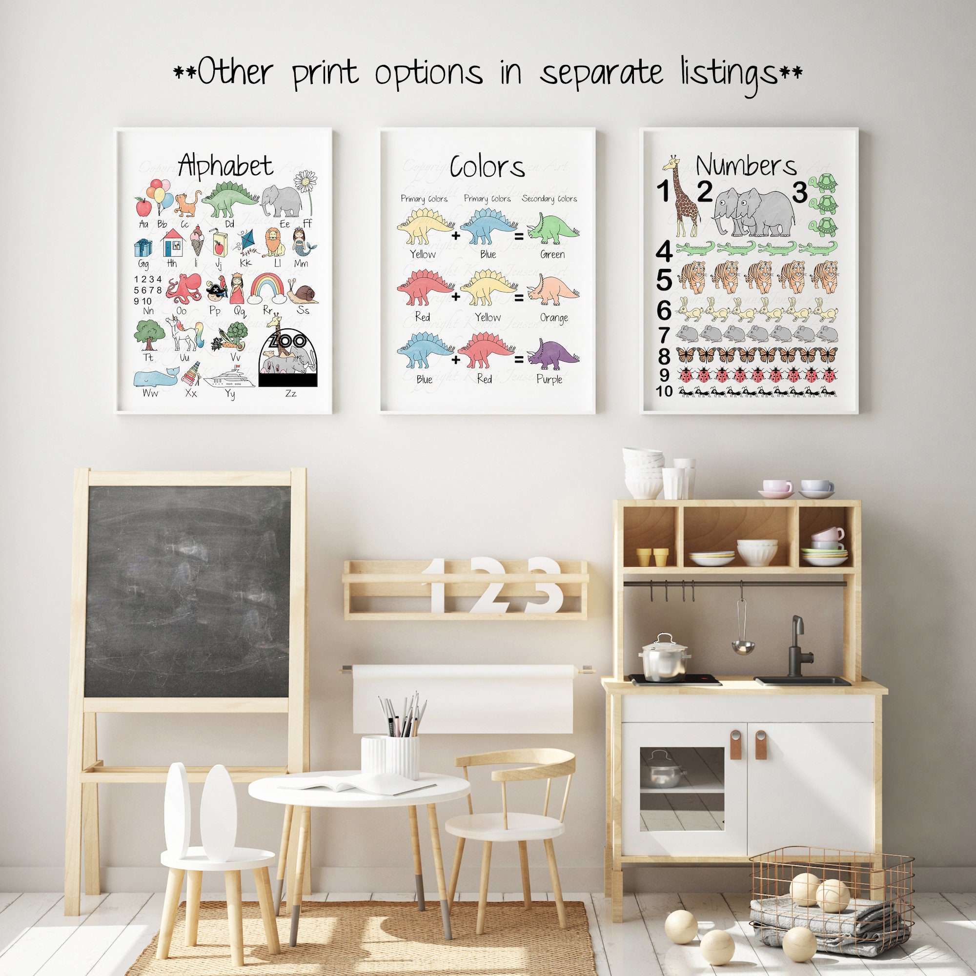 Montessori Colors, Learning Decor Preschool, Educational Print ...