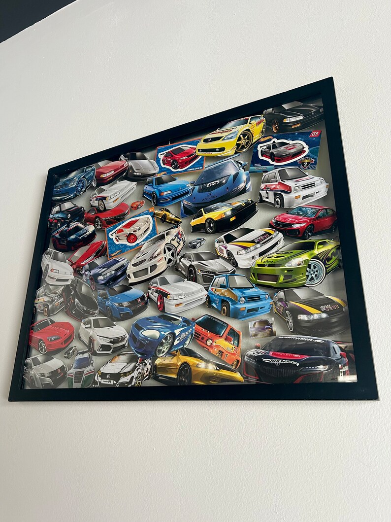 Custom Framed Diecast Card Art 21x17x1 Hot Wheels Automotive Civic ...