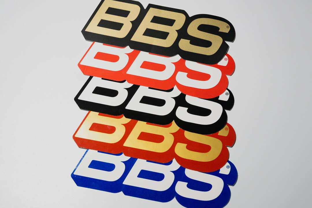 Authentic BBS Large Decal Red Gold Black White Black Gold Blue White ...