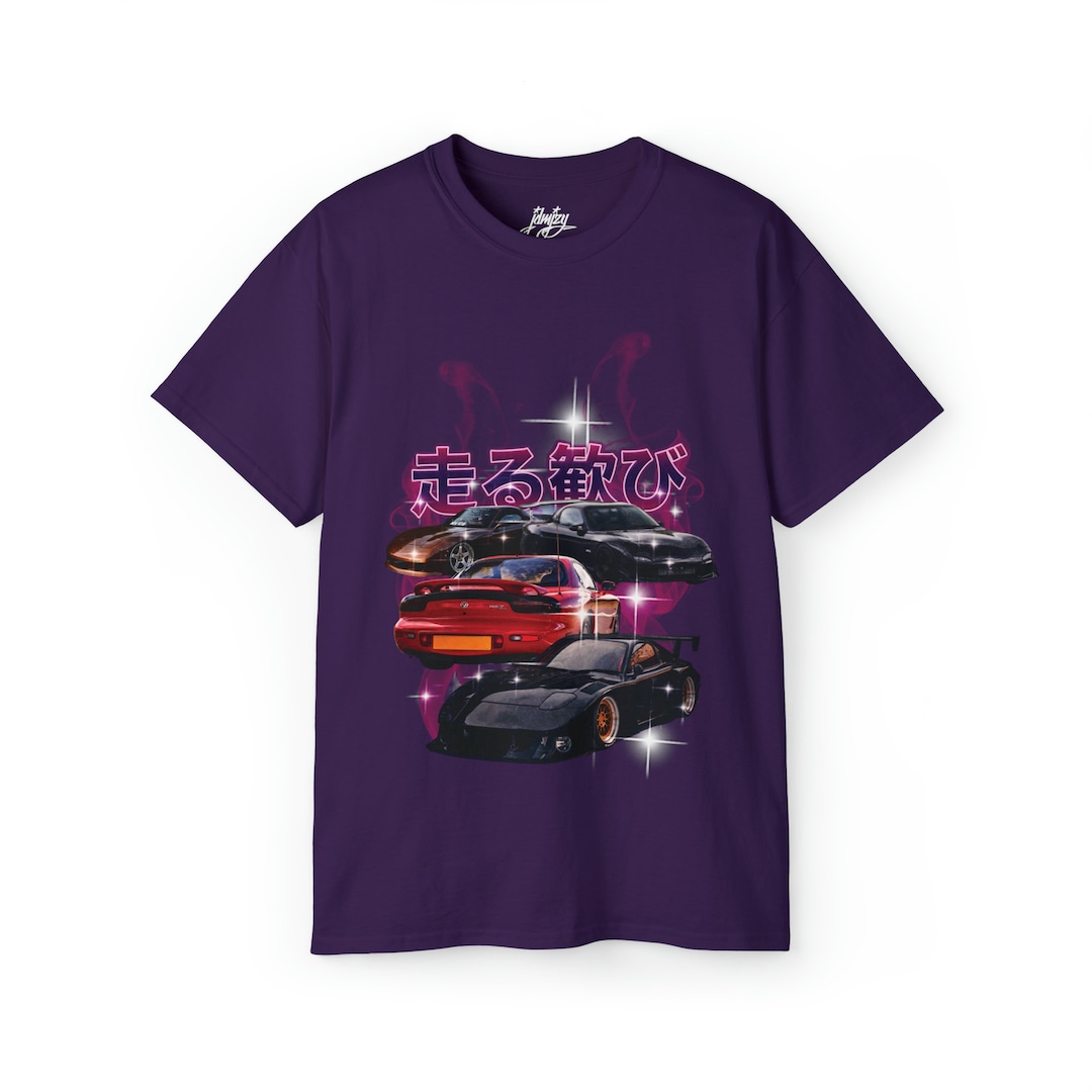 Mazda RX7 90s Car Bootleg Tshirt | Hashiru Yorokobi | JDM | Race ...