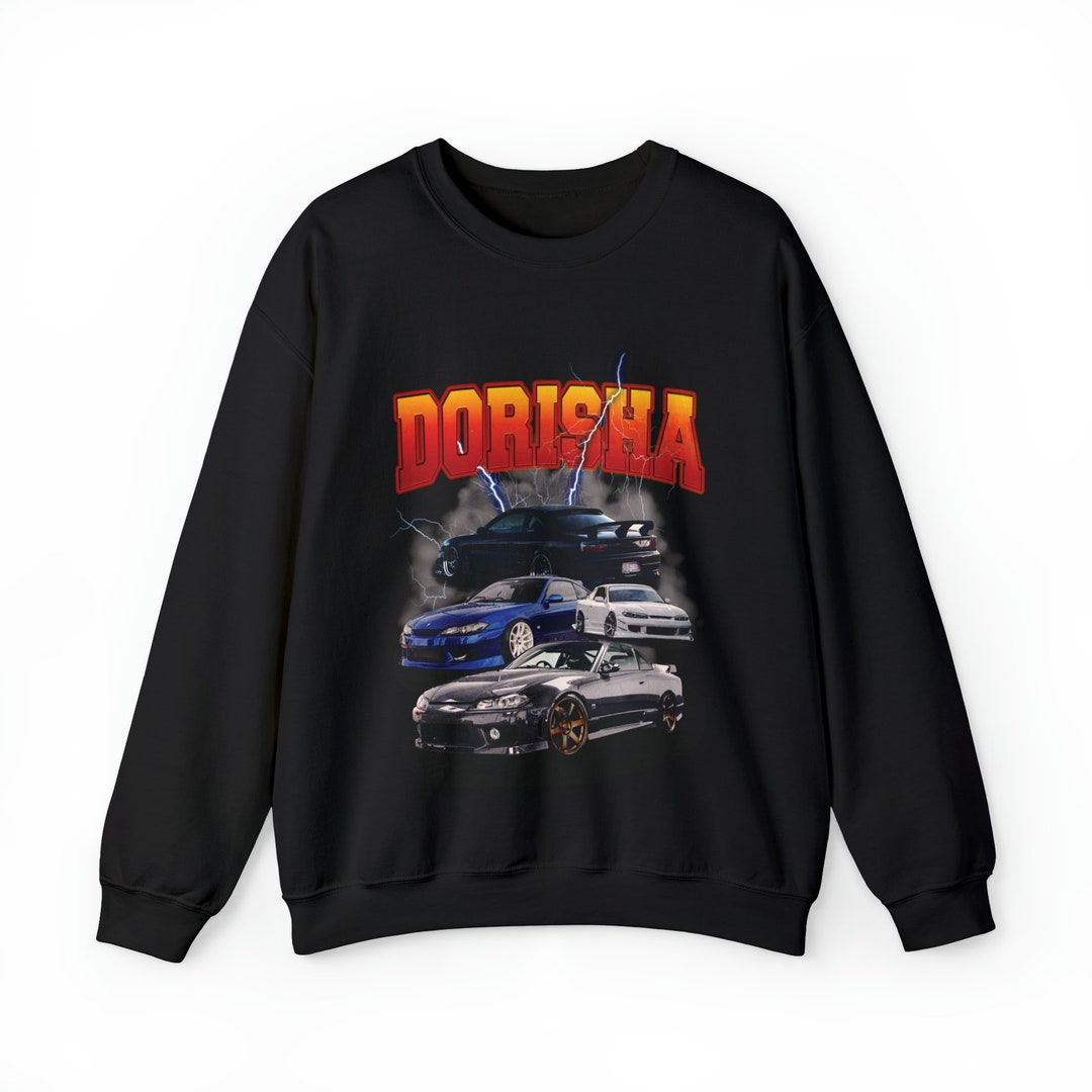 Nissan Silvia S15 90s Car Bootleg Crewneck Sweatshirt Dorisha JDM Race ...