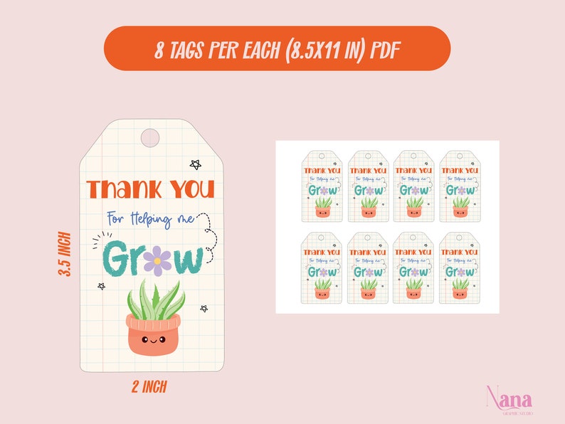 Teacher Appreciation Day Tag, Printable Gift Tags for Teacher ...