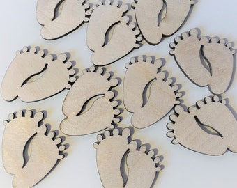 5baby Feet Shape Craft Decoration Wood Feet Wooden Feet - Etsy Canada