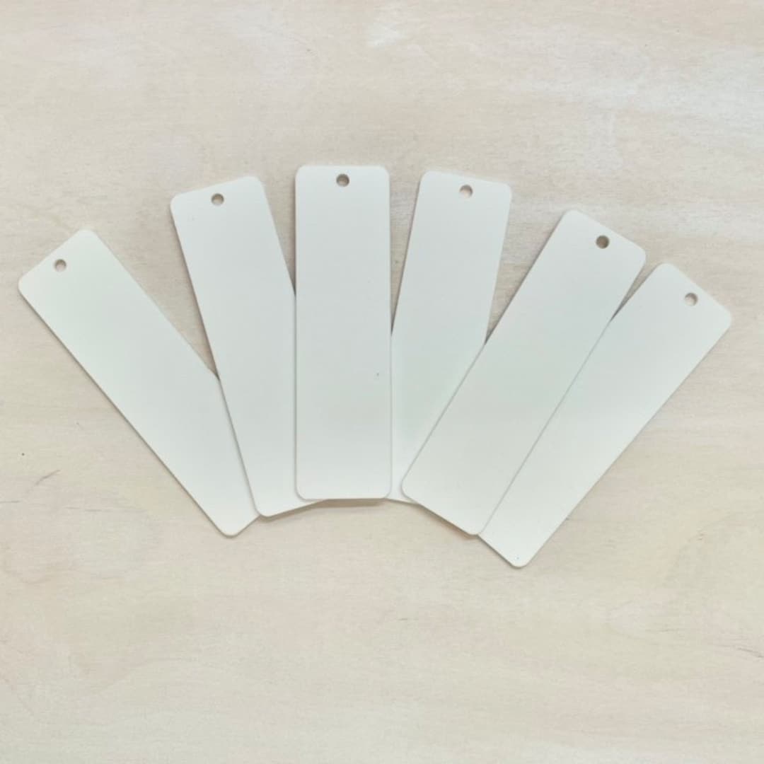 White Acrylic Blank Bookmark: 14x4cm, 3mm Thick - Etsy UK