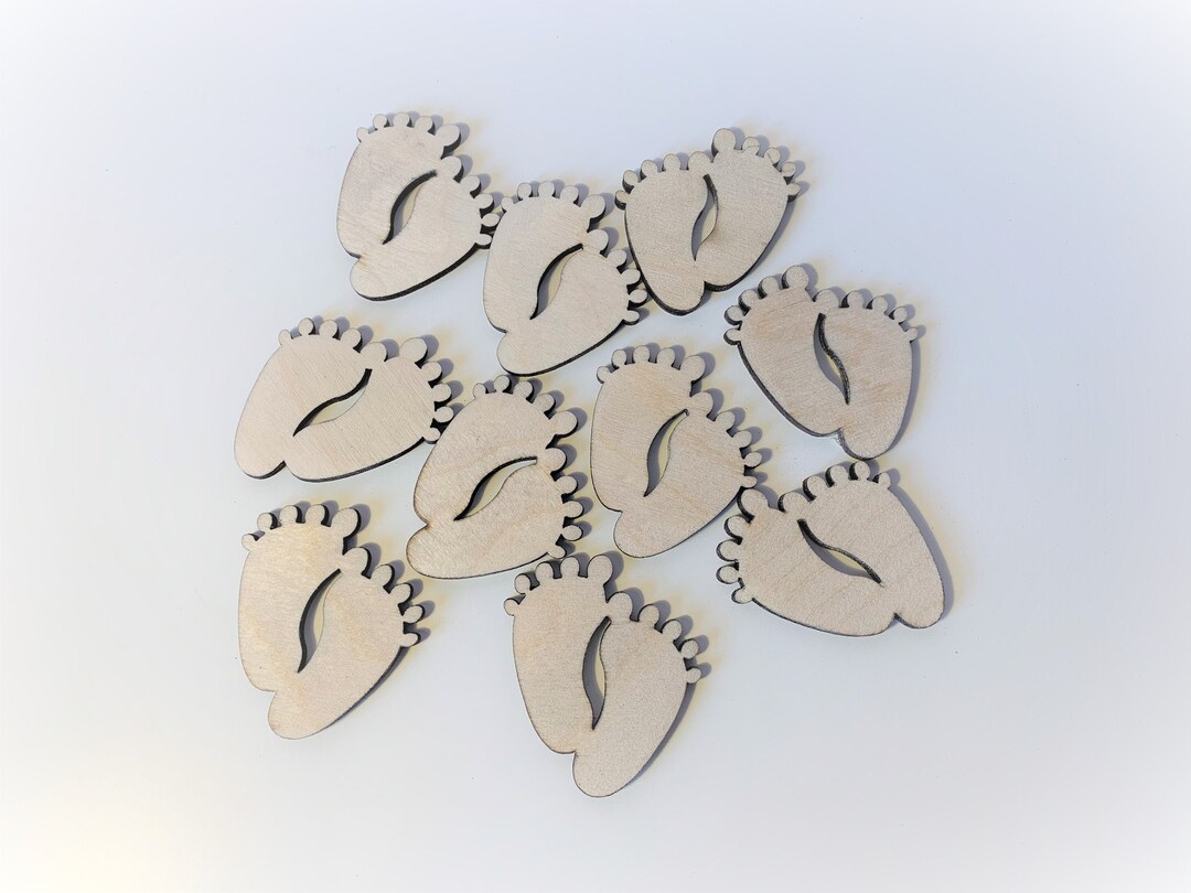 Laser Cut Plywood Baby Feet: Craft Embellishments, Scrapbooking - Etsy