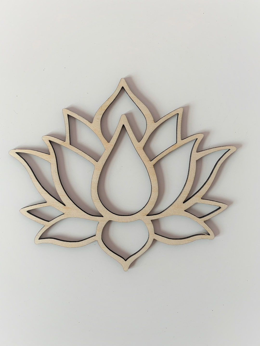 Lotus Flower Outline / Macrame Mobile / Nursery Shapes / Wooden Shapes ...