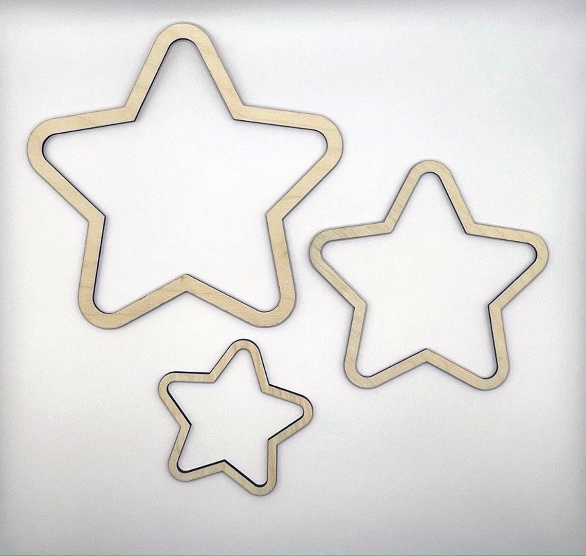 Birch Plywood Star Outline: DIY Macrame Mobile Shapes - Etsy