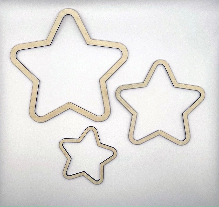 Birch Plywood Star Outline: DIY Macrame Mobile Shapes - Etsy