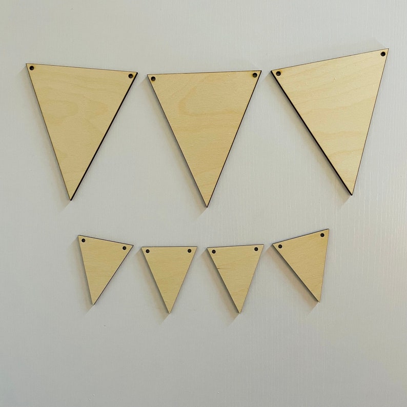 Wooden Triangle Flag Blanks / Flag Shape / Pennant Blanks / Craft Shape ...