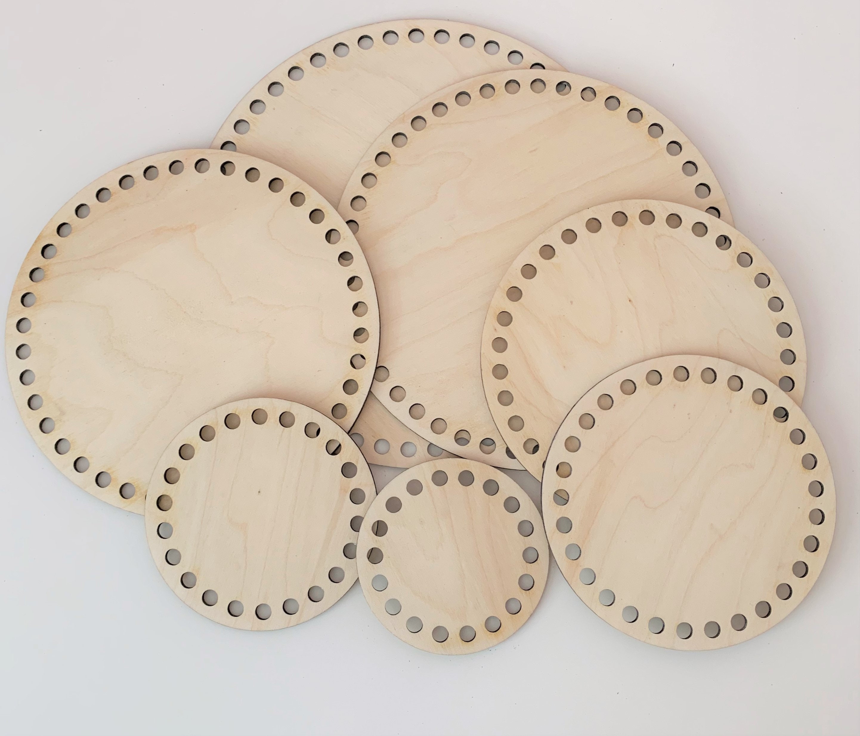 Crochet Circle Wooden Bases / Multiple Sizes / Wooden Bases / | Etsy
