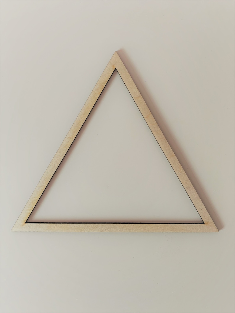 Wooden Triangle Outline / Macrame Mobile / Nursery Shapes / | Etsy