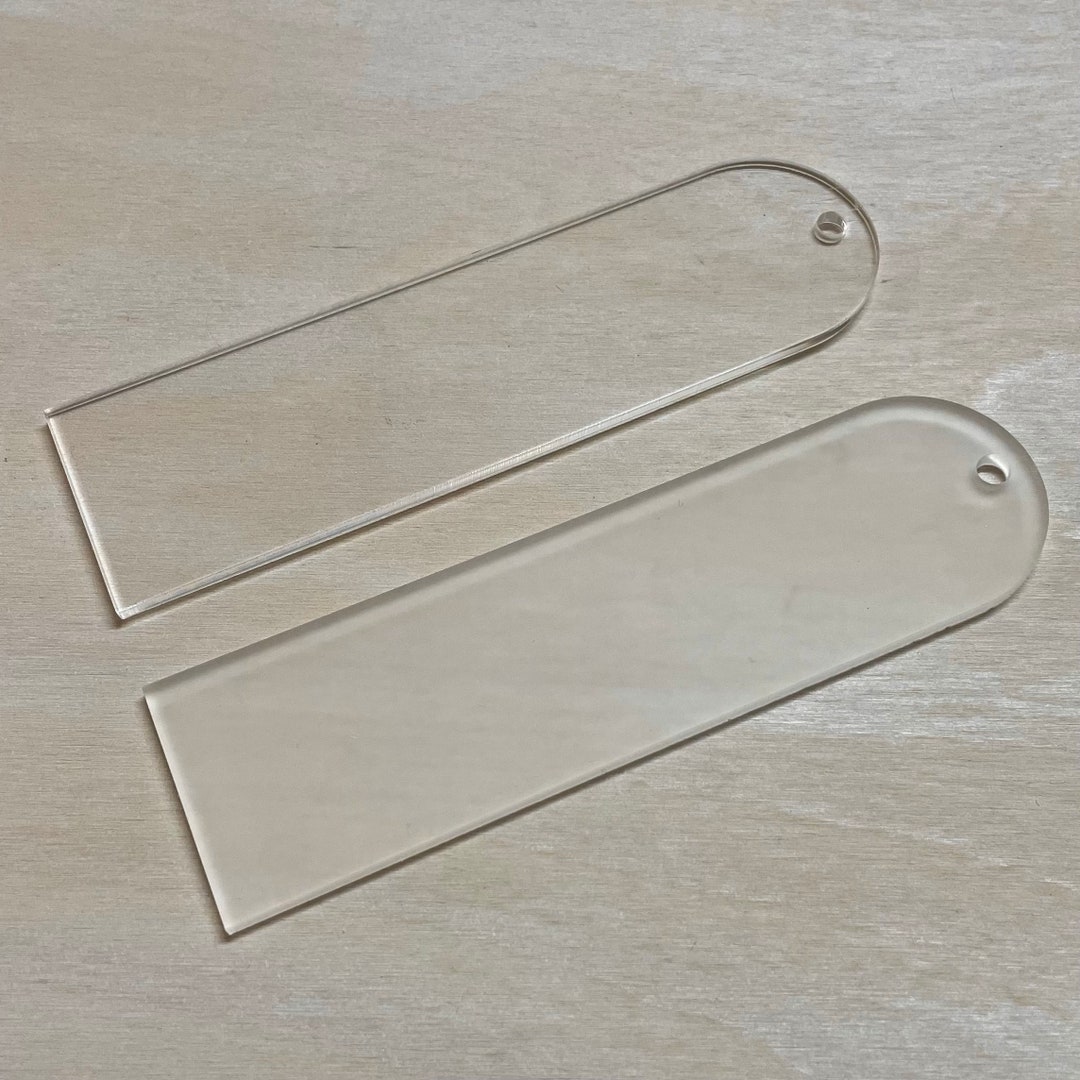 Arched Acrylic Bookmark Blank: Clear, Frosted, or White (3mm) - Etsy